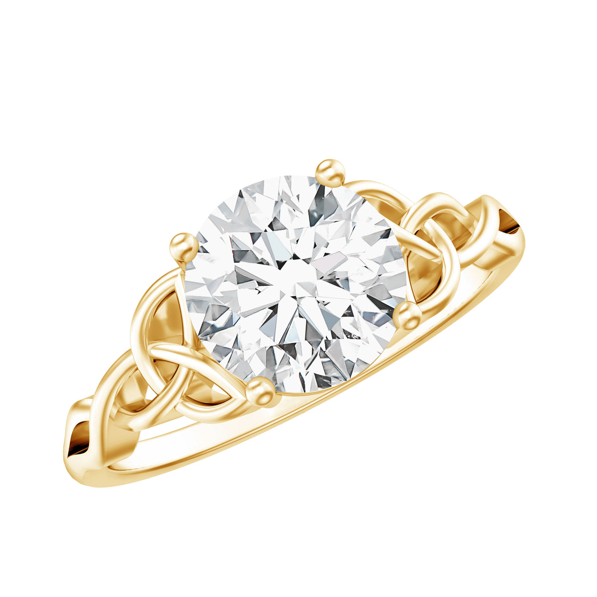 Lab Created 2 Carat Diamond Celtic Knot Engagement Ring – Rosec Jewels